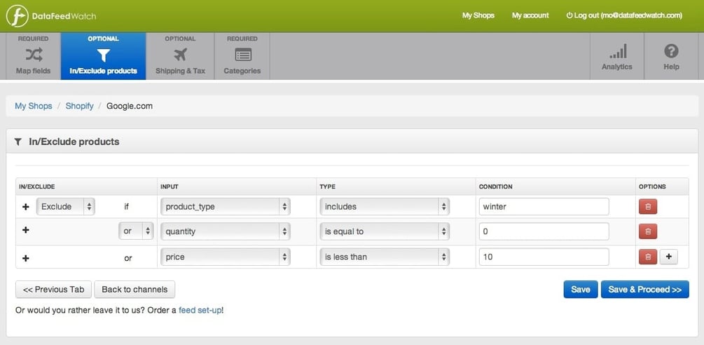 How to Remove Products from your Shopping Feed