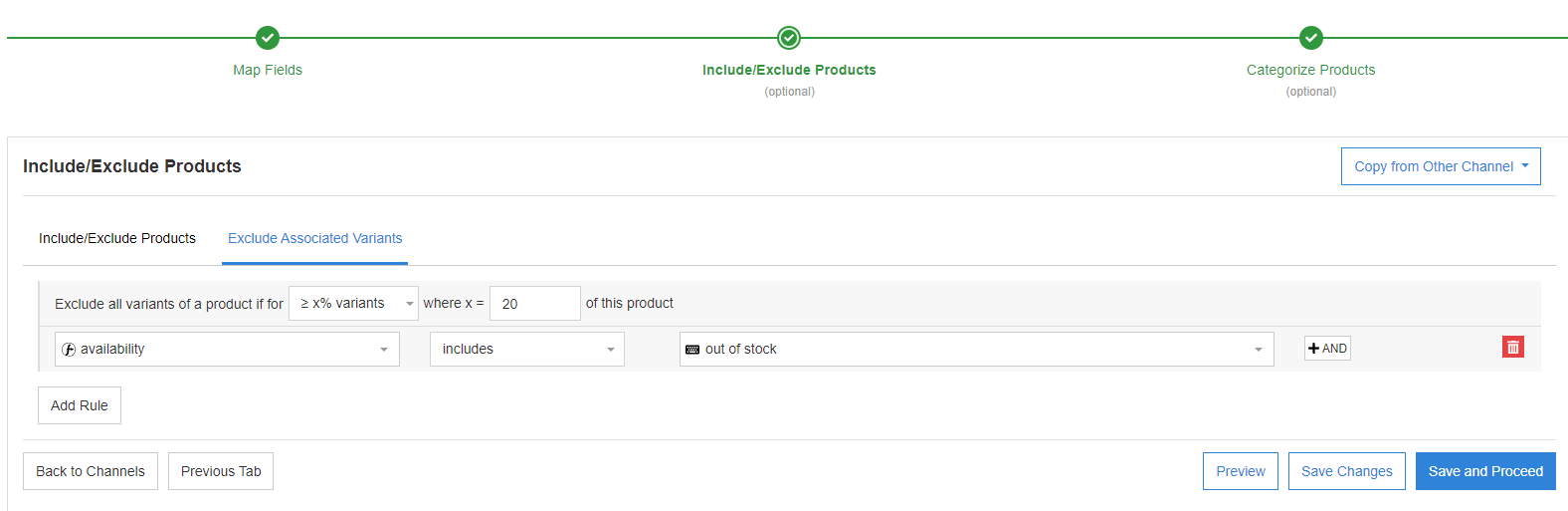 How to Exclude Products When Certain Variants go Out of Stock