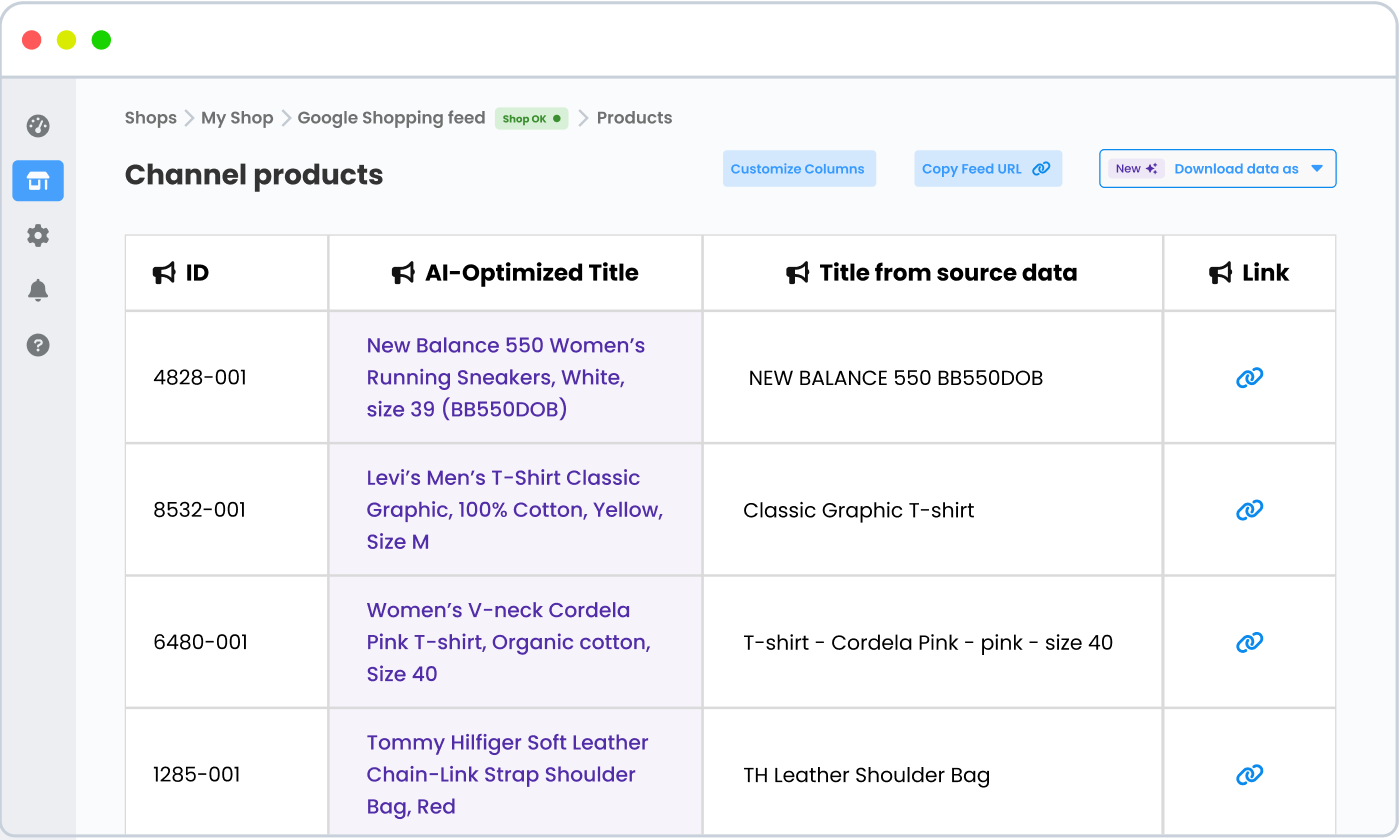 Data feed management platform and optimization software - DataFeedWatch